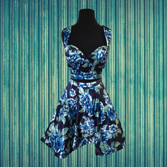 Rachel Allan | Dresses | Rachel Allan Sleeveless Short Twopiece Floral ...